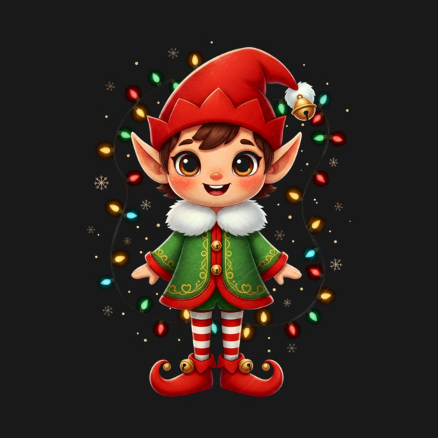 Charming Christmas Elf with Jingle Bells - Christmas Elf - T-Shirt ...