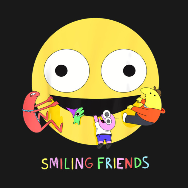 Smiling Friends - Retro Smiling Characters Graphic - T-Shirt | TeePublic