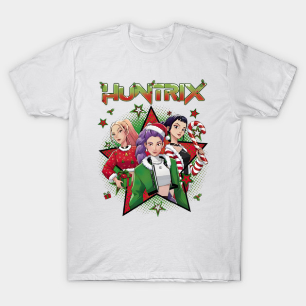 Huntrix Festive Character Art - Amine #4245 - Huntrix - T-Shirt | TeePublic