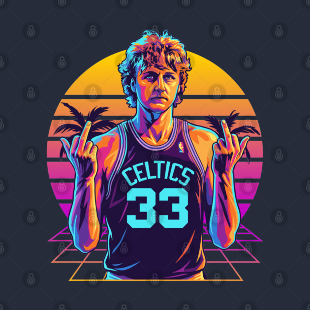 Larry Bird Middle Finger - Larry Bird - T-Shirt | TeePublic