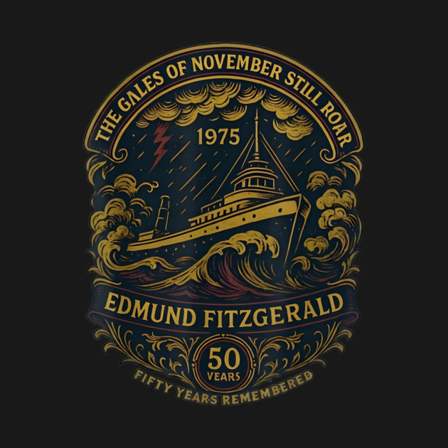 Edmund Fitzgerald 50 Years Commemoration - Edmund Fitzgerald - T-Shirt ...