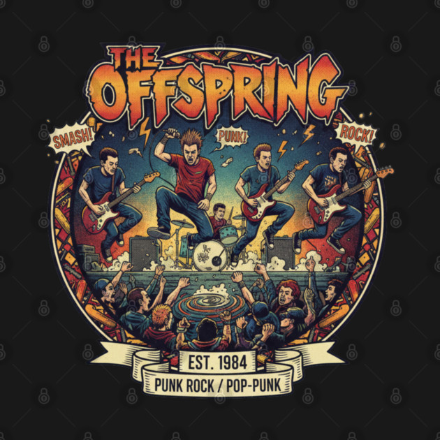 Vintage The Offspring Band T-Shirt - Smash Punk Rock Concert Poster Art ...