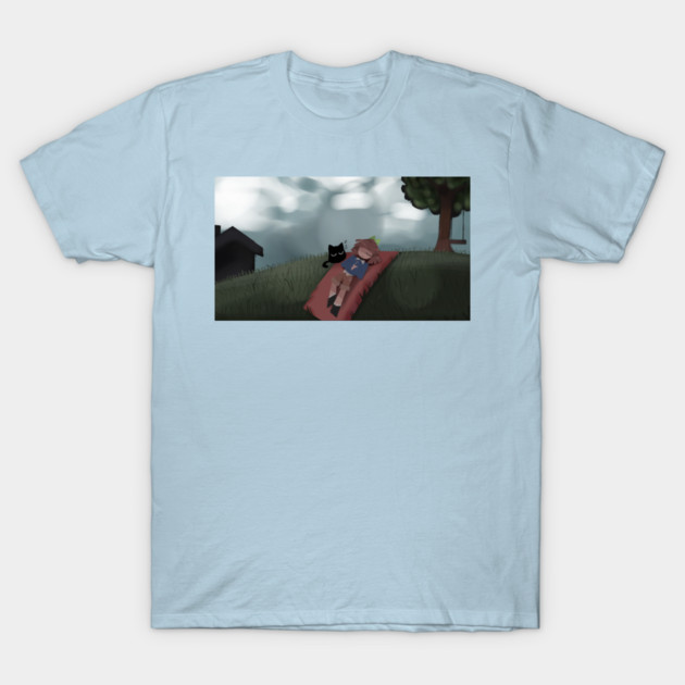 FPES Claire resting with her 🐈‍⬛ - Fpe Characters - T-Shirt | TeePublic