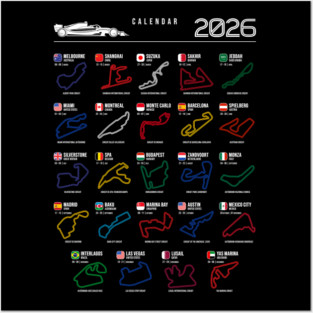 Schedule Formula Racing Cars 2026 Posters and Art Prints for Sale ...
