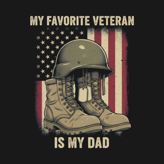 Memories Day Vintage Flag 90s My Hero Dad USA - My Favorite Veteran Is ...