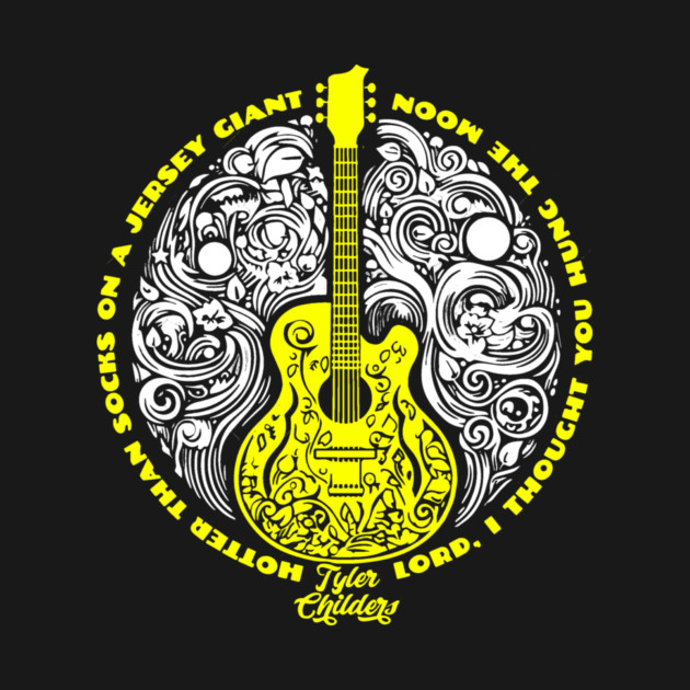 Yellow Guitar Country Singer - Tyler Childers - T-Shirt | TeePublic