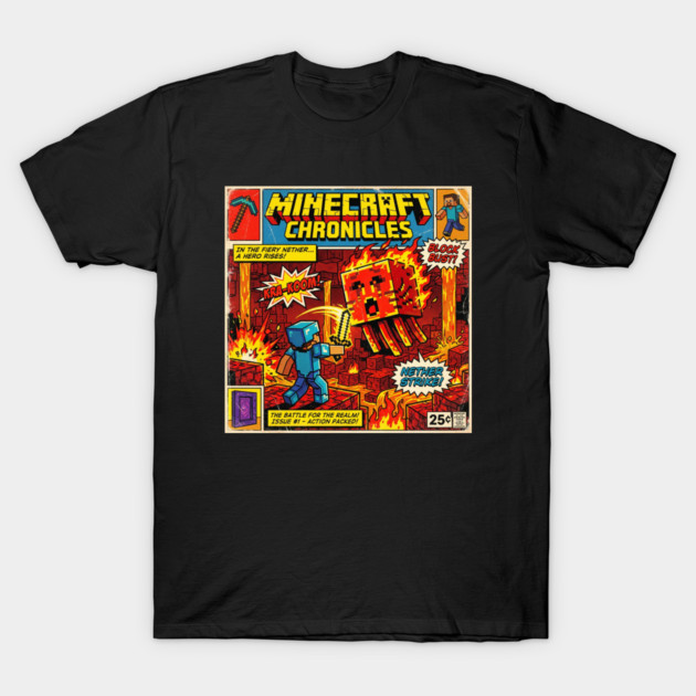 Minecraft Nether Battles - Minecraft - T-Shirt | TeePublic