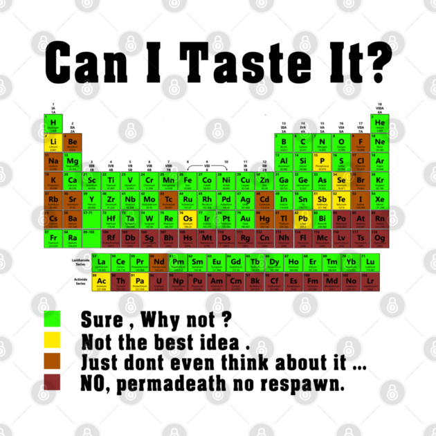 can i taste it? , peridoc table edidion - Science Teacher - T-Shirt ...