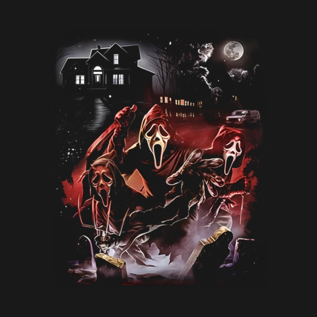 Ghostface Collage - Ghostface - T-Shirt | TeePublic