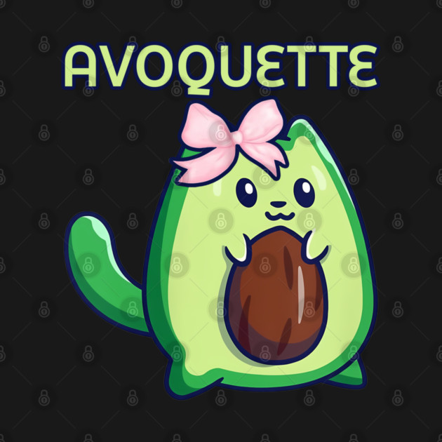 Cute Avoquette Avocado Character - Kawaii Avocado - T-Shirt | TeePublic