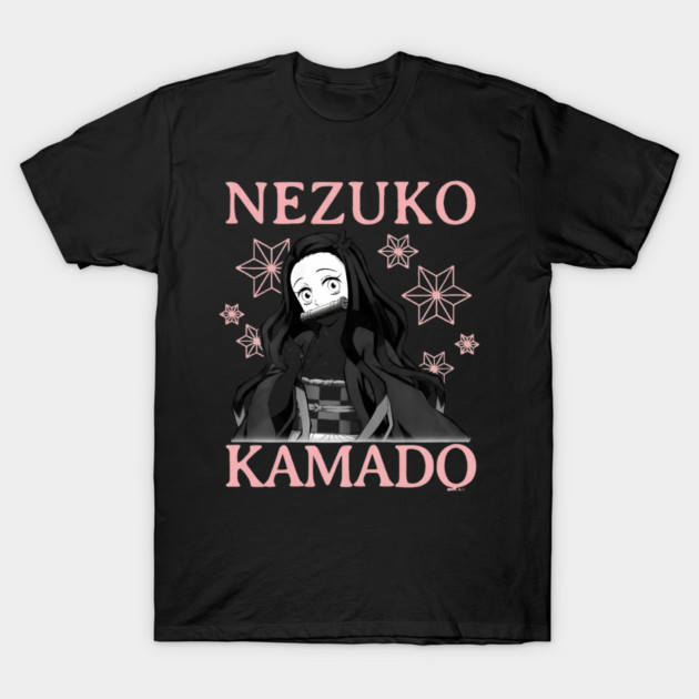 Nezuko Kamado Anime Character Art Pink Text - Nezuko Kamado - T-Shirt ...
