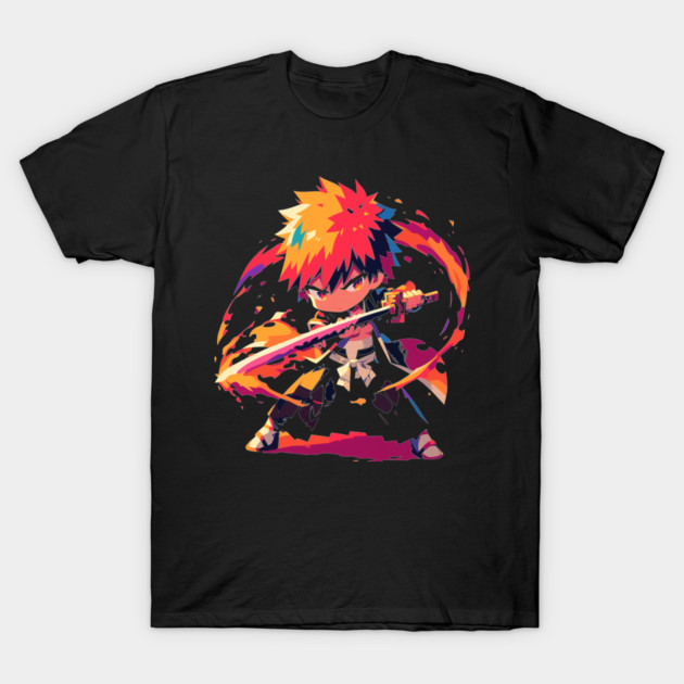Vibrant Ichigo Kurosaki Bleach Anime Art - Bleach Ichigo - T-Shirt ...