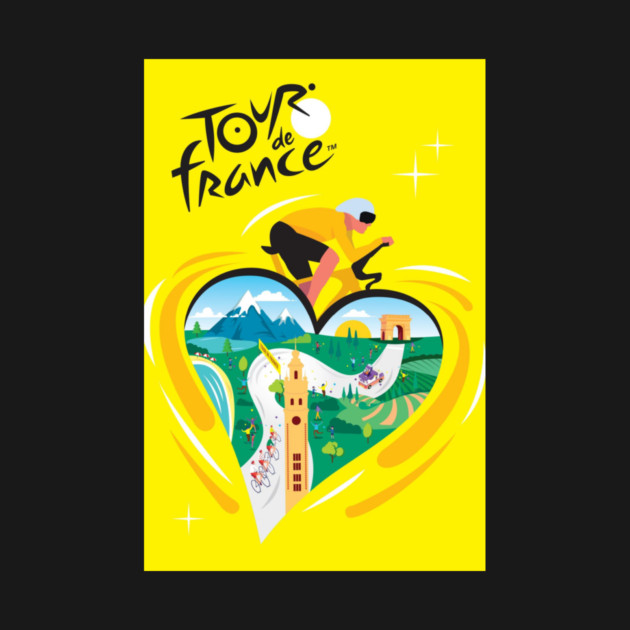 Cycling Race Heart Design - Le Tour De France - T-Shirt | TeePublic