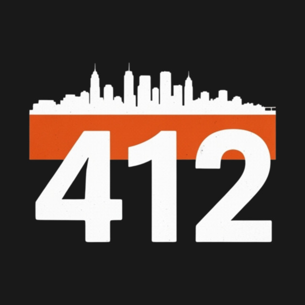 412 Area Code Skyline - 412 Area Code Skyline - T-Shirt | TeePublic