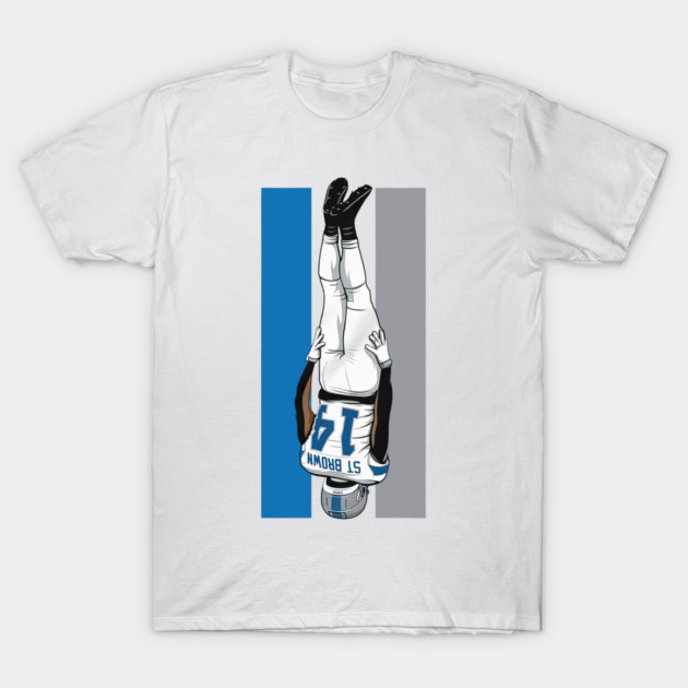 St Brown Celly Racing Stripe - Amon Ra St Brown - T-Shirt | TeePublic