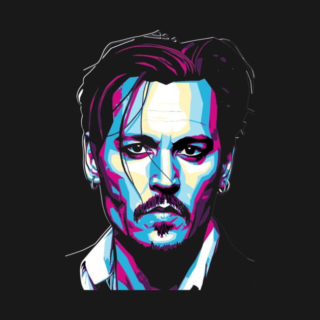 johnny depp retro - Johnny Depp - T-Shirt | TeePublic
