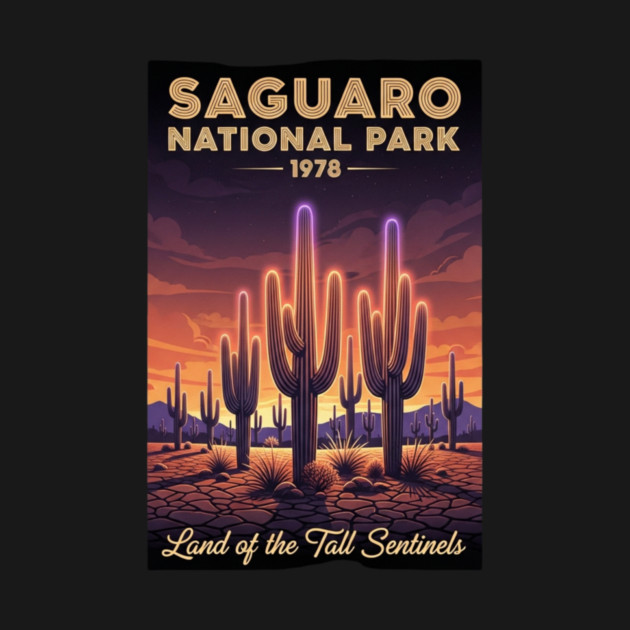 Saguaro National Park Retro Cactus - Saguaro National Park Retro Cactus ...
