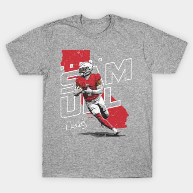 Deebo Samuel San Francisco Player Map - Deebo Samuel - T-Shirt | TeePublic