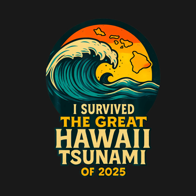 I Survived The Hawaii Tsunami Of 2025 - Funny Tsunami Survivor - T ...