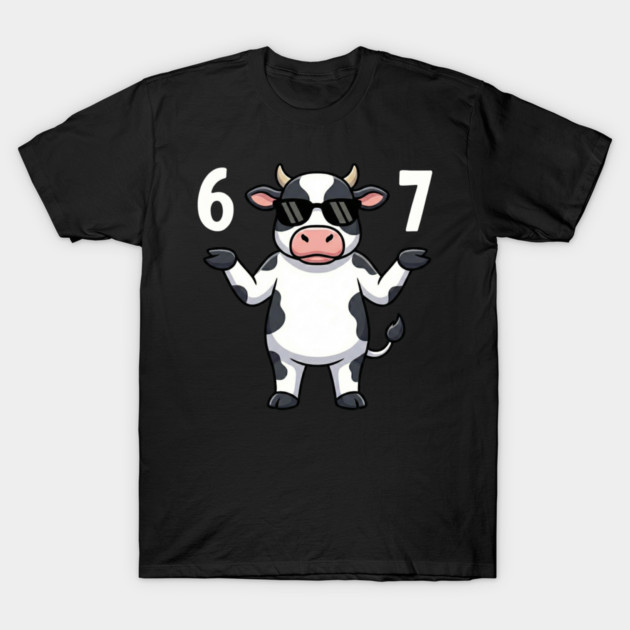 67 Meme Cow 6 7 Hand Gesture Kids Slang Six Seven - 67 Meme Cow 6 7 ...