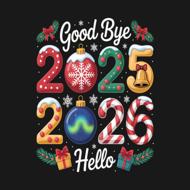 Goodbye 2025 Hello 2026 Merry Christmas Happy New Year - Goodbye 2025 ...