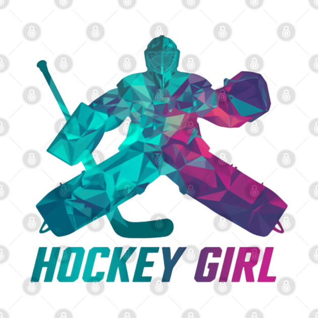 Modern Geometric Hockey Girl Dynamic Skating - Modern Geometric Hockey ...
