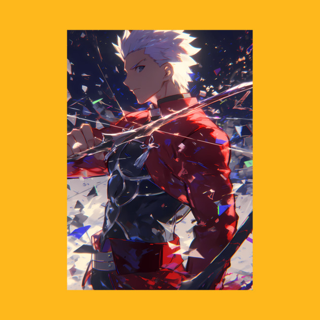 Archer Fate Stay Night Heroic Red Coat Sword Battle Dynamic Anime ...