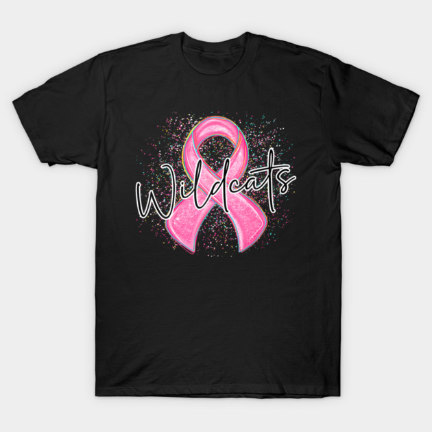 Wildcats Pink Out Ribbon Splatter Breast - Wildcats Pink Out - T-Shirt ...