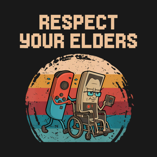 Respect Your Elders Gaming Control Retro Vintage Video Game - Retro ...