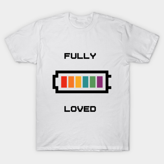 Fully Loved - Pixel Rainbow Battery (Retro 8-bit) - Low Battery - T ...
