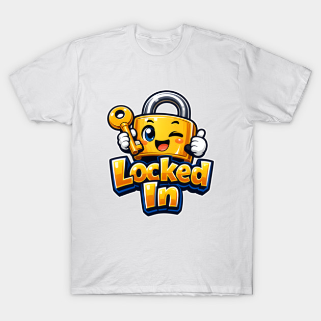 Locked In Cute Love Lock Valentine Mascot - Lovelock - T-Shirt | TeePublic