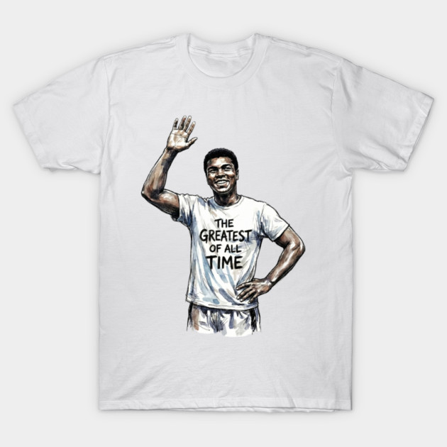 watercolor Muhammad Ali fan art - Muhammad Ali - T-Shirt | TeePublic