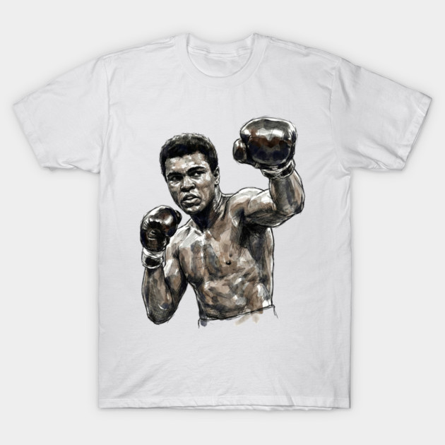 watercolor Muhammad Ali fan art - Muhammad Ali - T-Shirt | TeePublic