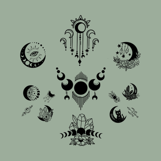 Magic Crystal Moons - Magic Moon Crystals - T-Shirt | TeePublic