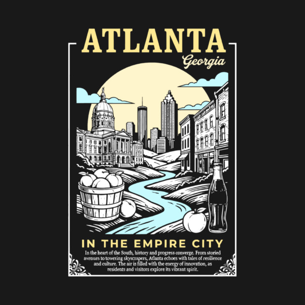 Atlanta City Georgia In The Empire City - Atlanta City - T-Shirt ...
