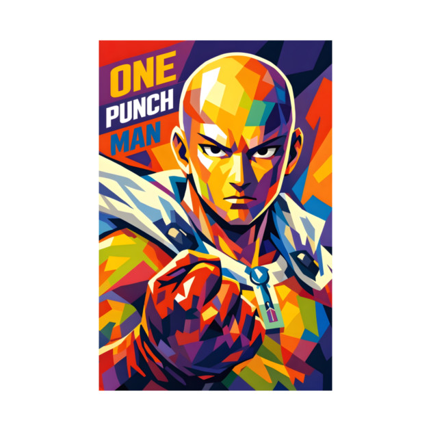 Saitama One Punch Man design art - One Punch Man Saitama - T-Shirt ...