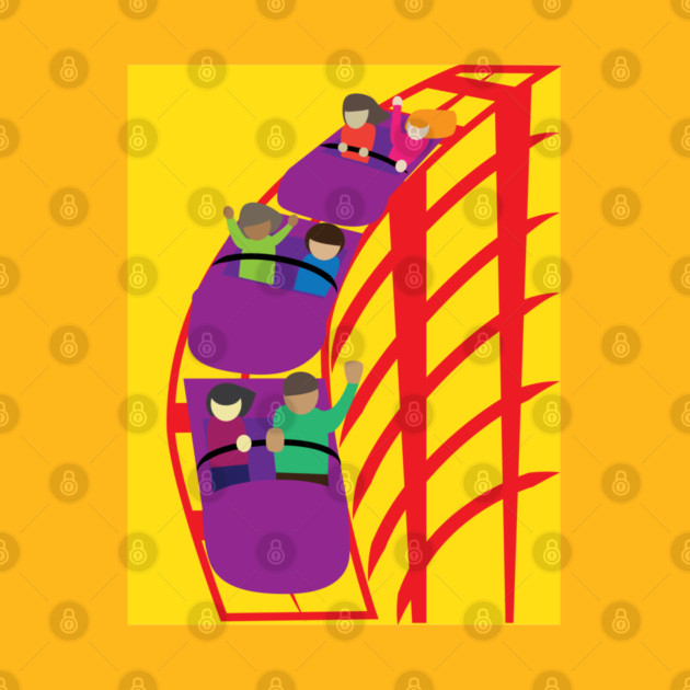 Roller Coaster Upclose - Roller Coaster - T-Shirt | TeePublic