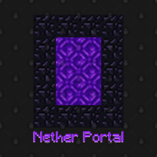 Nether Portal Minecraft - Minecraft - T-Shirt | TeePublic