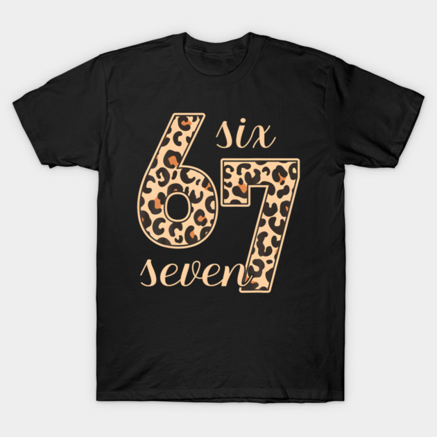 Six Seven 6-7 Number Leopard Gen Z Gen Alpha - Meme Number Pattern - T ...