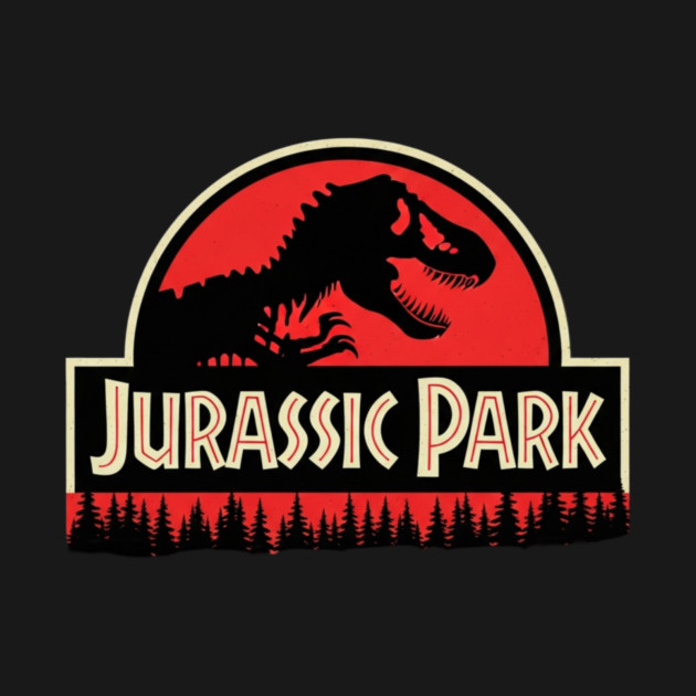 Officially Licensed Jurassic Park Logo Trex Silhouette Awesome Premium ...