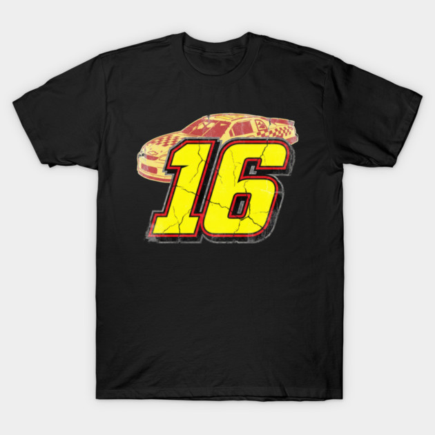 Vintage Race Car Number 16 Distressed Design - Greg Biffle - T-Shirt ...