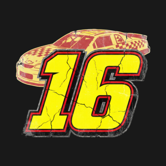 Vintage Race Car Number 16 Distressed Design - Greg Biffle - T-Shirt ...