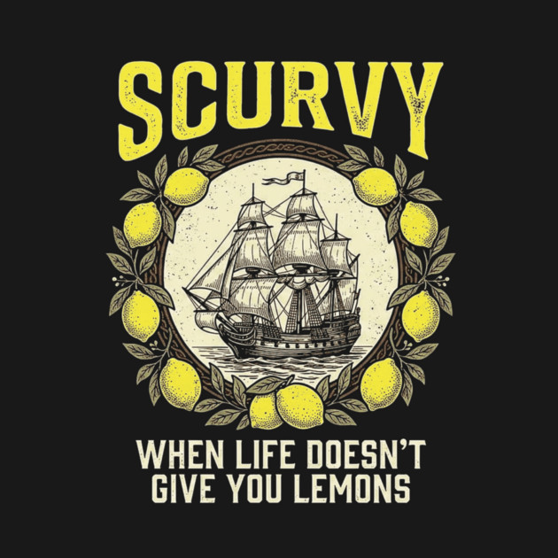 Pirate Scurvy Sailing Ship When Life Doesn't Give You Lemons Joke ...
