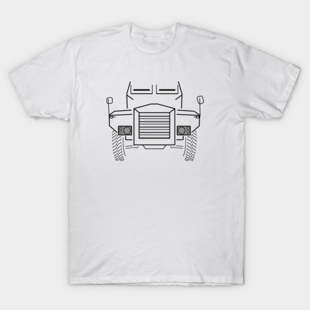 Humber Pig 1950s military truck black outline - Humber - T-Shirt ...