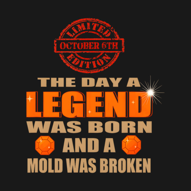 Birth Date Born On October 6th Celebration - Birthday Celebration - T ...