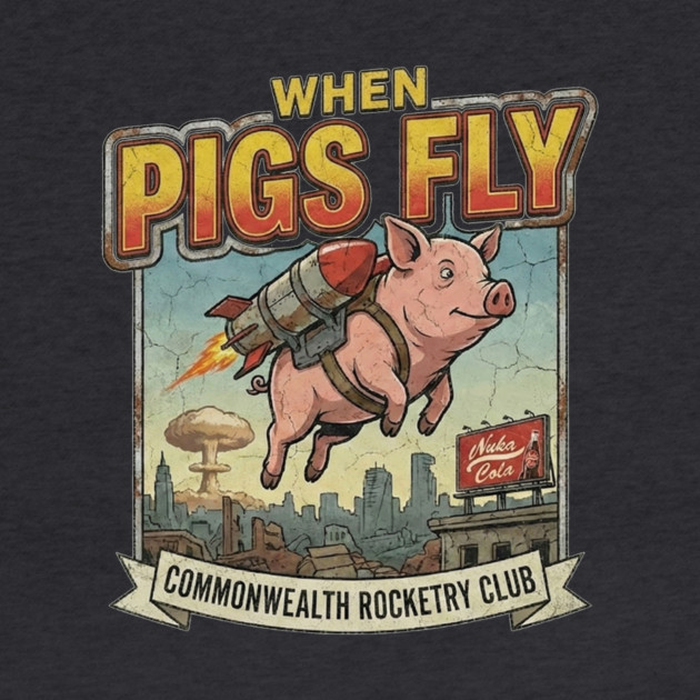 Fallout 4 When Pigs Fly Quest - Fallout 4 - T-Shirt | TeePublic