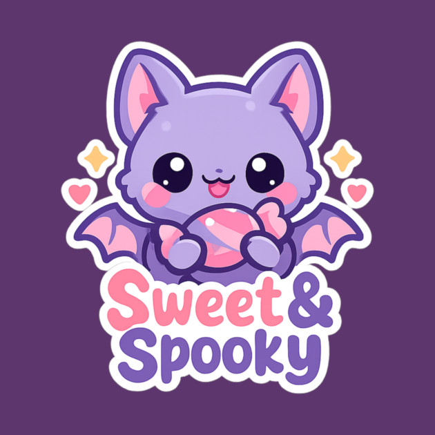 Sweet & Spooky Candy Bat - Bat - T-Shirt | TeePublic