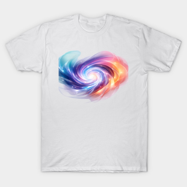 A swirling, vibrant vortex is depicted. The design features colorful ...