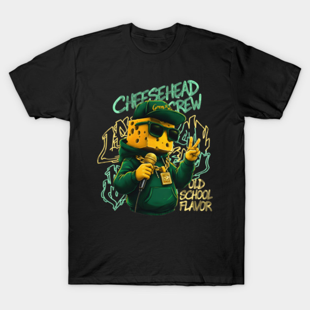Cheesehead Rapper – Old School Hip Hop Flavor - Urban Humor - T-Shirt ...