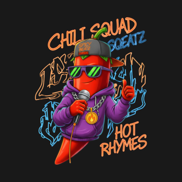 Chili Squad Rapper – Hot Rhymes Hip Hop Style - Hip Hop Illustration ...